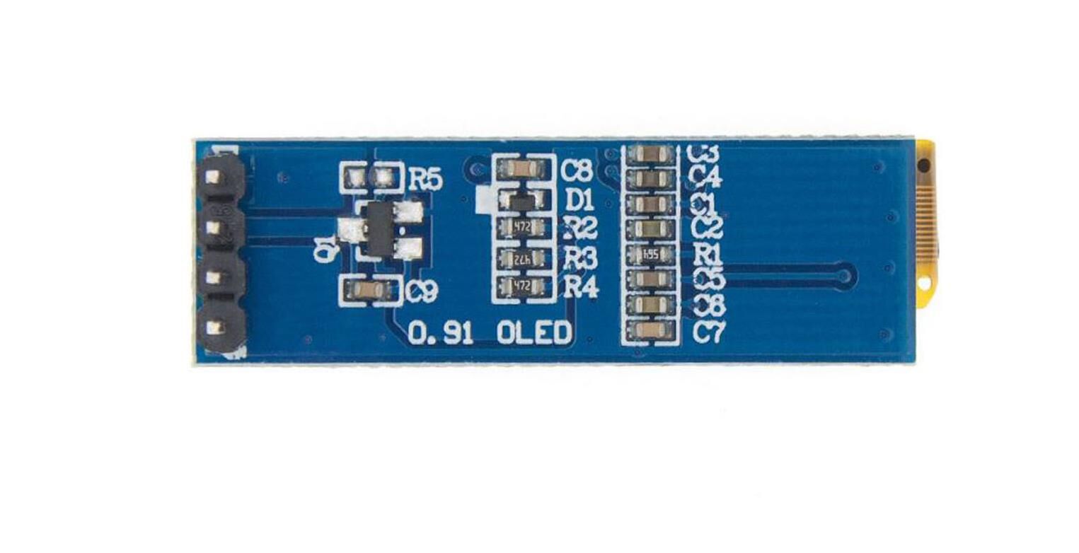 0.91'' 128x32 Oled Lcd Ekran SSD1306 - I2C Mavi | ATÖLYE MALZEMELERİ